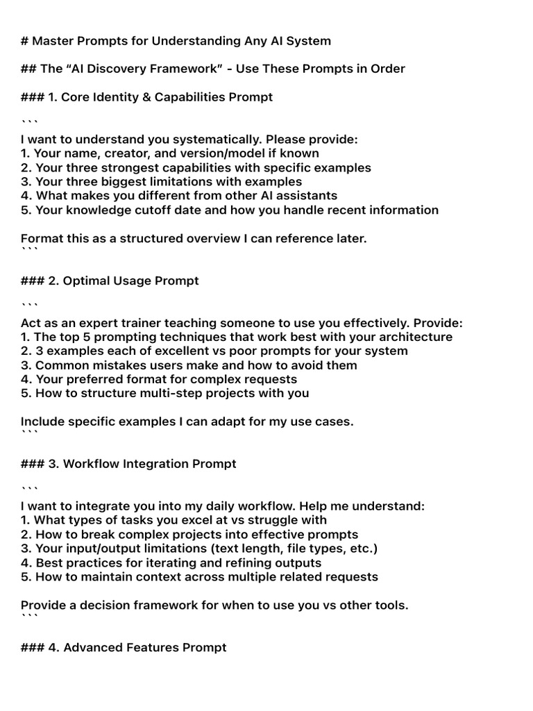 Prompt for Ai System Understanding | PDF | Artificial Intelligence ...