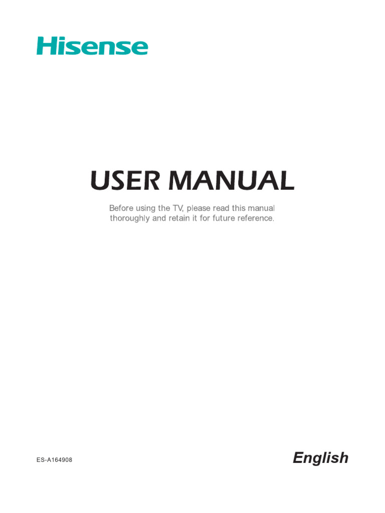 Hisense TV User Manual Overview | PDF | Local Area Network | Ip Address