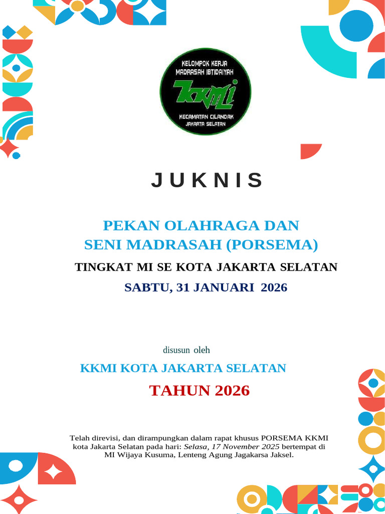 PORSEMA 2026: Lomba MI Jakarta Selatan | PDF