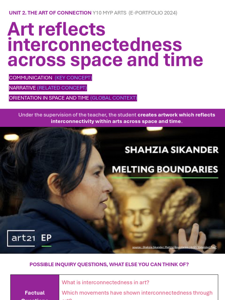 Art's Interconnectedness Across Time | PDF | Educational Assessment ...