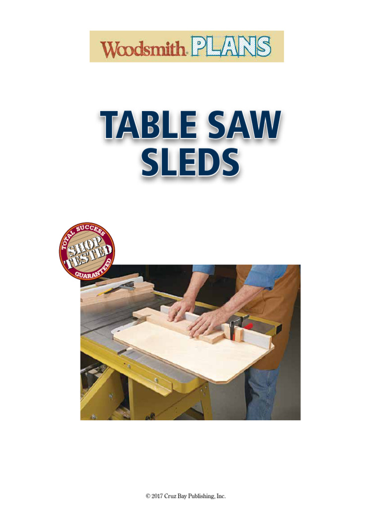 Essential Table Saw Sled Designs | PDF | Manufactured Goods | Equipment