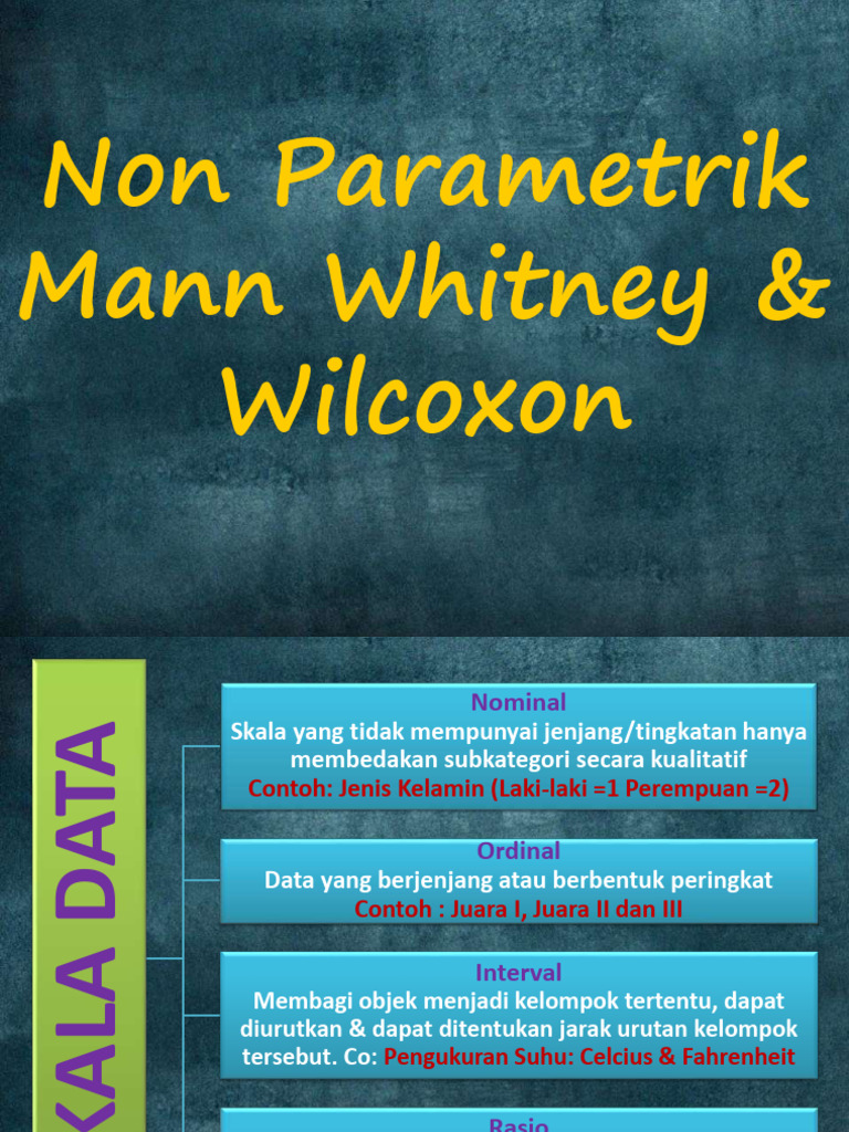 Non Parametrik Sign Test Mann Whitney Wilcoxon | PDF
