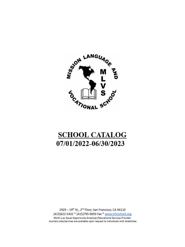 MLVS School Catalog 2022-2023 | PDF | Vocational Education | Student ...