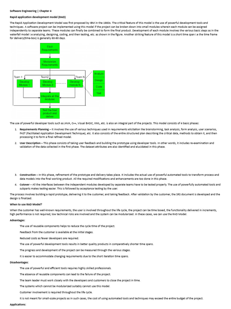Rapid Application Development Model | PDF | Software Engineering ...