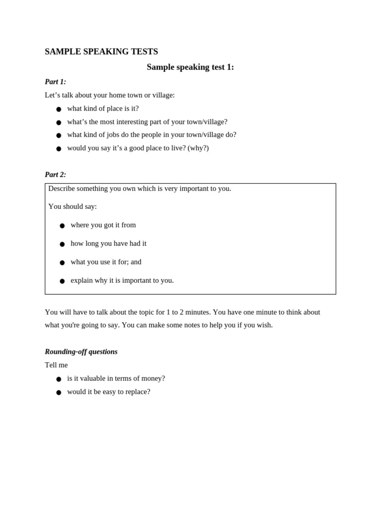 Speaking Skill 1_Practice Tests | PDF | Chess Theory | Chess