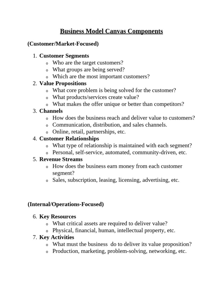 Business Model Canvas Template | PDF
