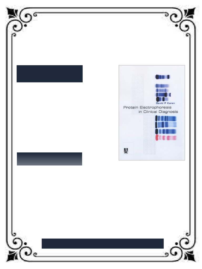 Protein Electrophoresis in Clinical Diagnosis 1st Edition David F ...