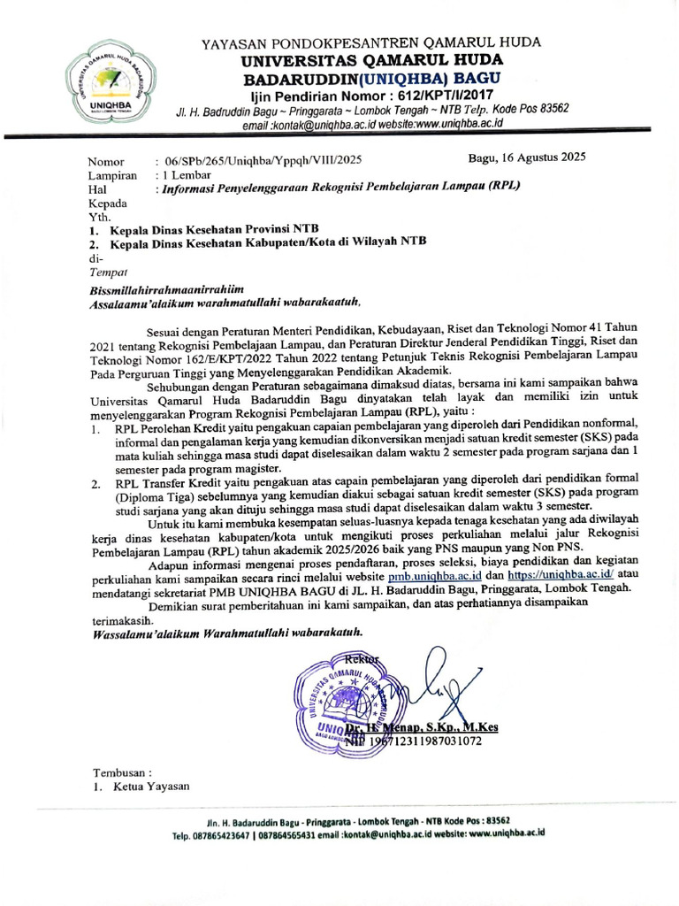 Informasi Rpl Uniqhba (Dikes) | PDF