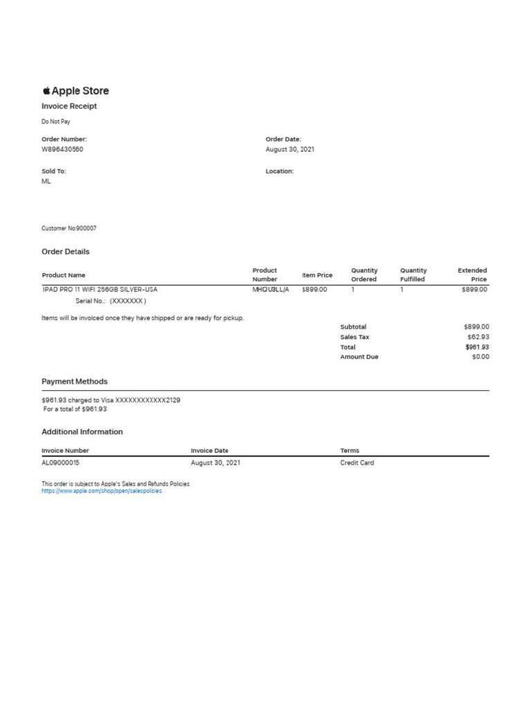 Proof of Purchase | PDF