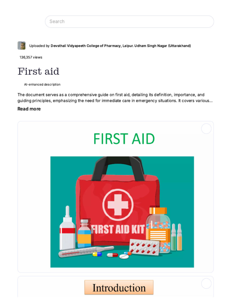First Aid _ PDF | PDF | Burn | Cardiopulmonary Resuscitation