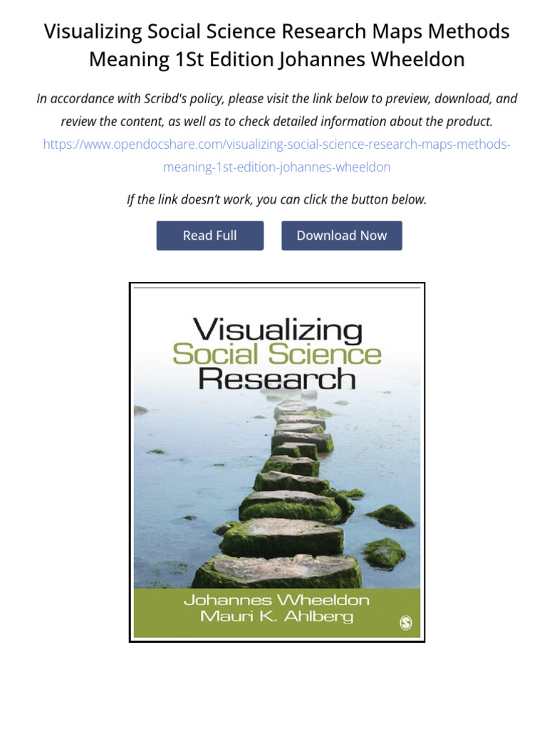 Visualizing Social Science Research Maps Methods Meaning 1st Edition ...
