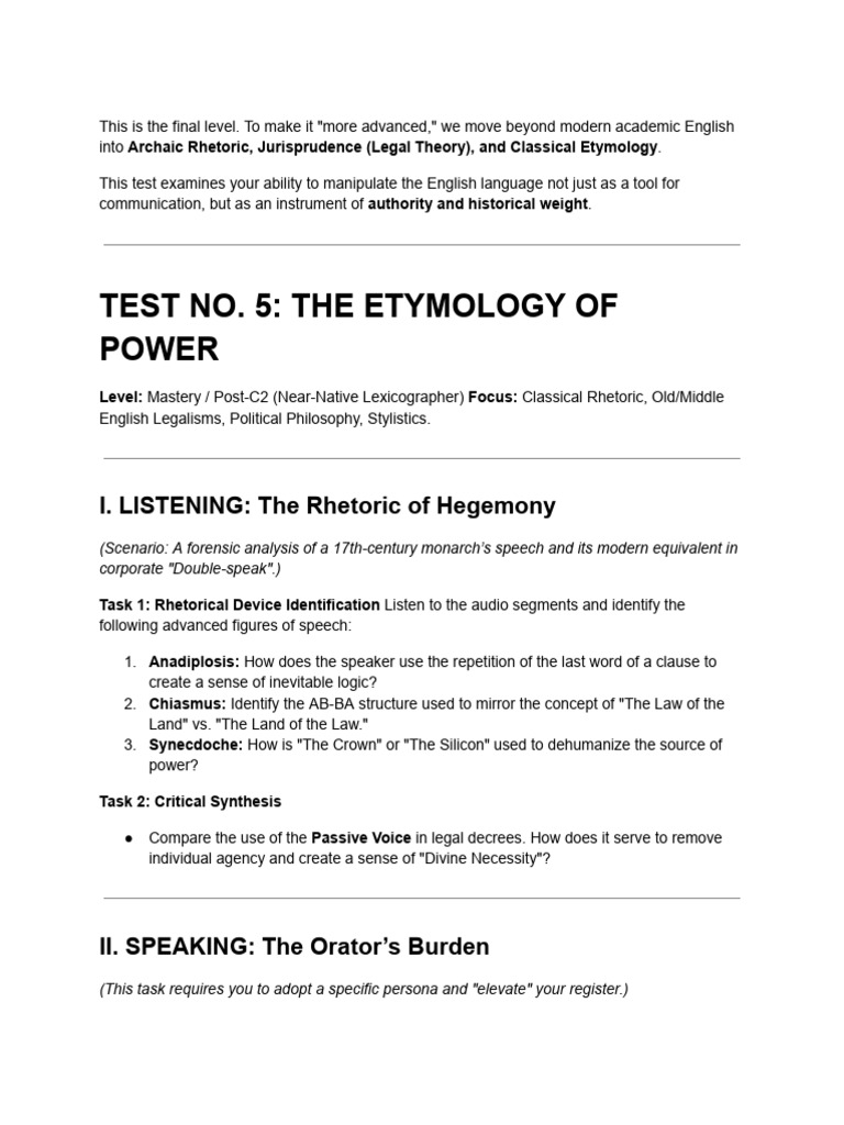 test 05 | PDF | Rhetoric | Linguistics