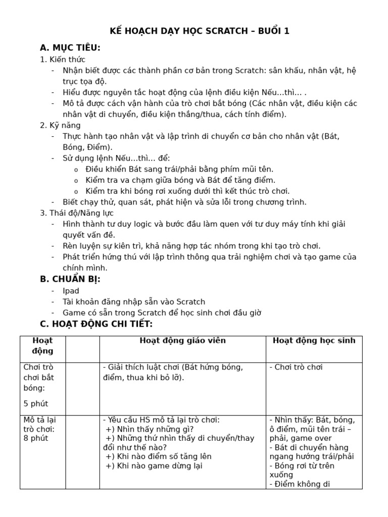 KHDH Bu I 1 - Scratch | PDF