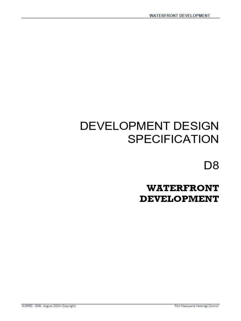 Waterfront Development Design Specs | PDF | Beach | Flood