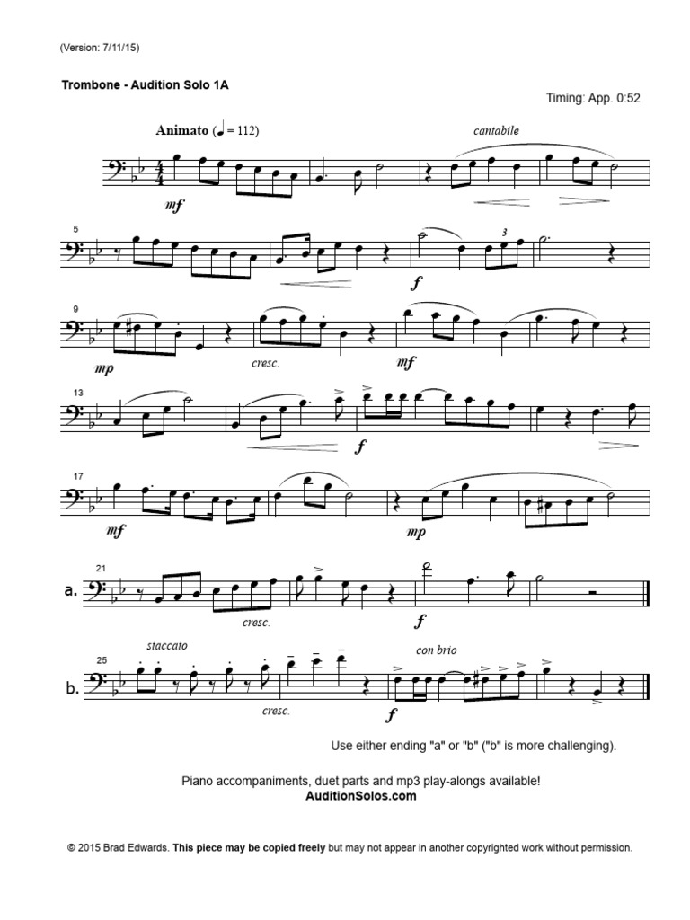 09 Trombone 1A | PDF | Musical Instruments | Music Theory