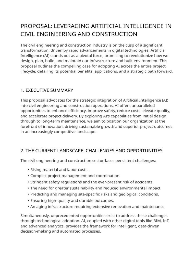 AI Integration in Civil Engineering | PDF | Artificial Intelligence ...