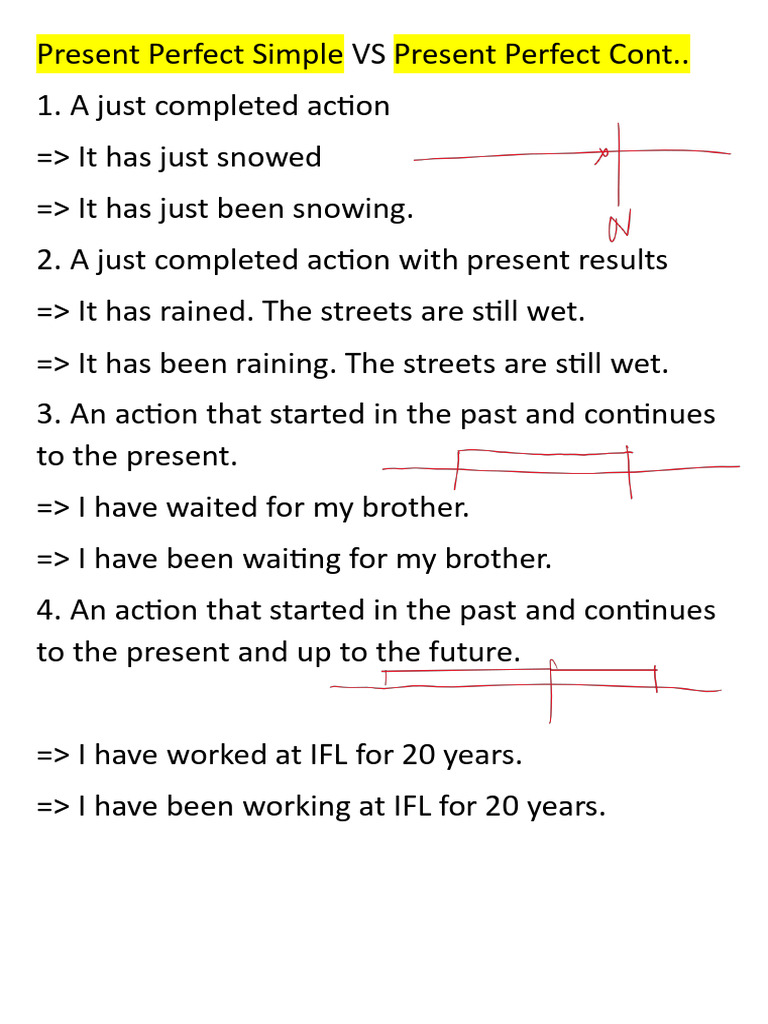 Present Perfect Simple vs Present Perfect Continuous 11-11-25 | PDF