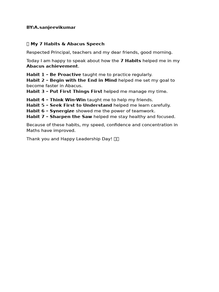 Leadership Day Script | PDF