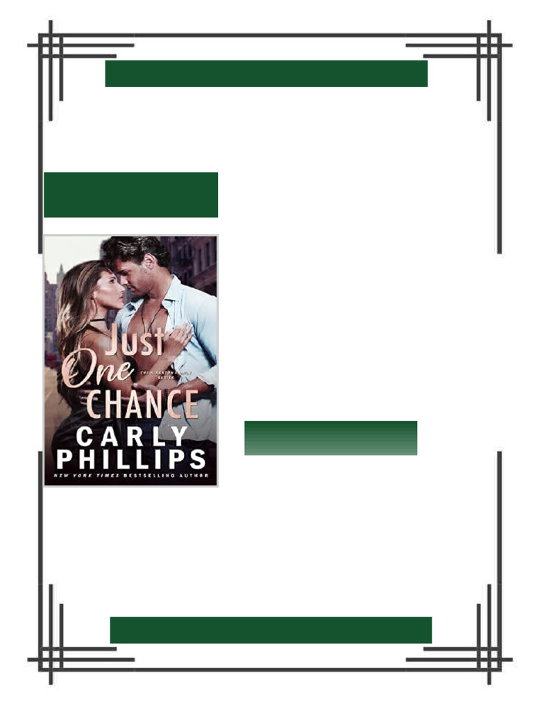 Just One Chance (The Kingston Family #3) 1st Edition Carly Phillips ...