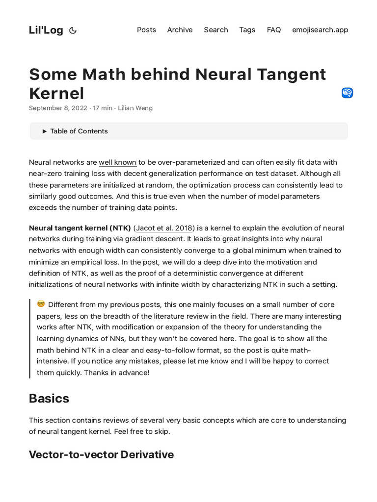 Understanding Neural Tangent Kernel | PDF | Ordinary Differential Equation | Normal Distribution