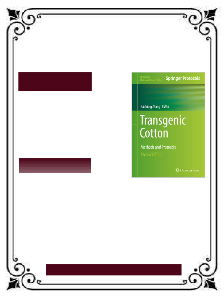 Transgenic Cotton: Methods and Protocols Baohong Zhang Ebook Textbook ...