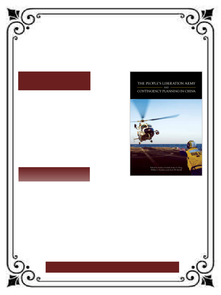 The People s Liberation Army and contingency planning in China Scobell ...