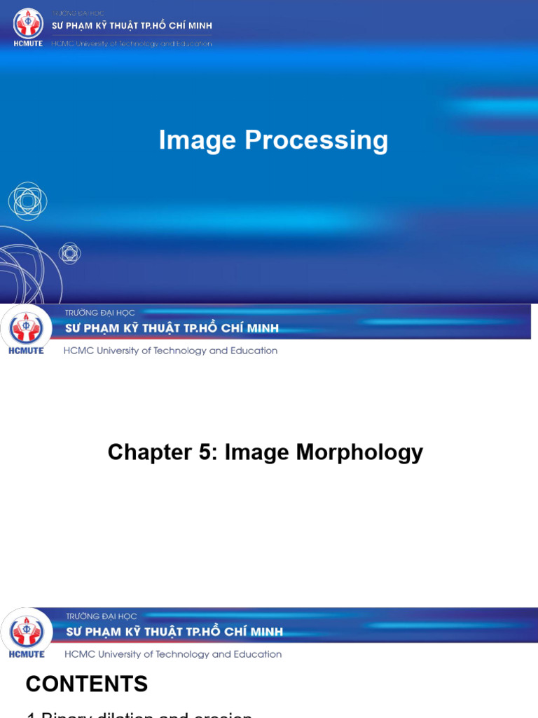 Lecture5-Morphology | PDF | Digital Signal Processing | Imaging