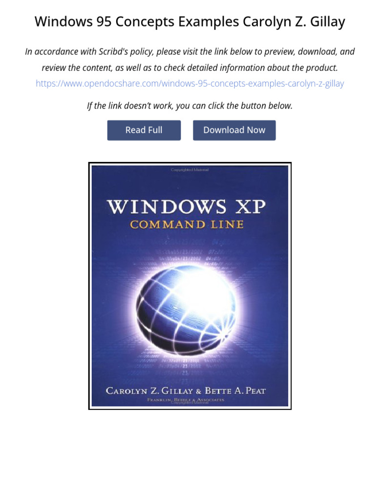 Windows 95 concepts examples Carolyn Z. Gillay full chapters instanly ...