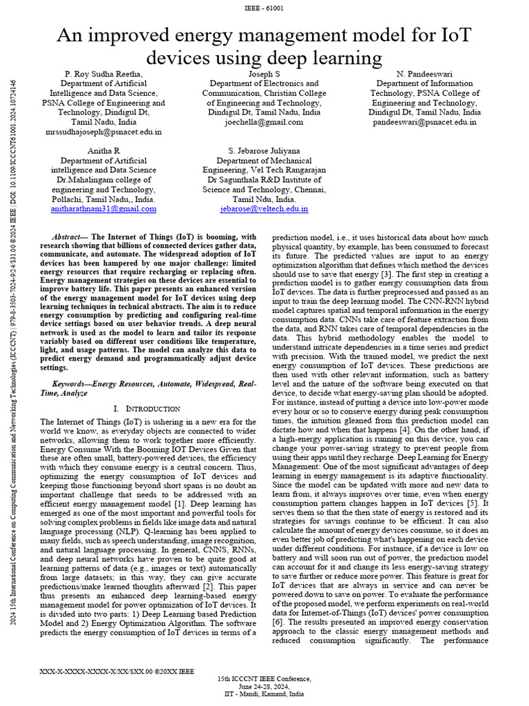 An Improved Energy Management Model for IoT Devices Using Deep Learning ...