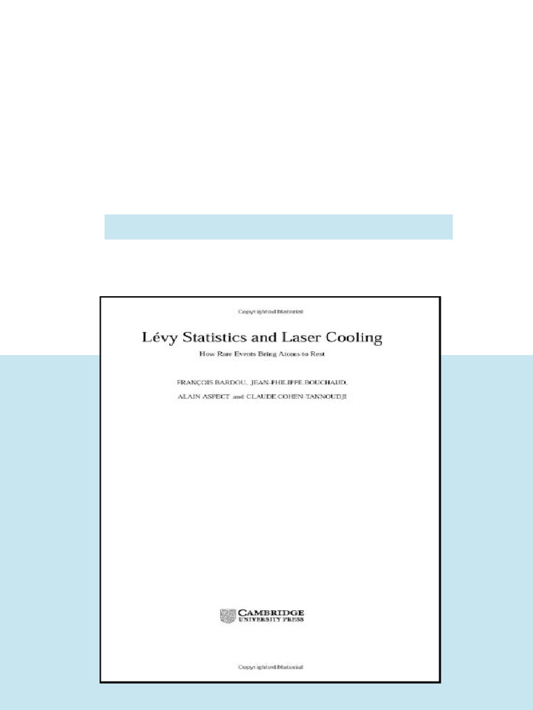 (Ebook) Levy Statistics & Laser Cooling by François Bardou, Jean ...