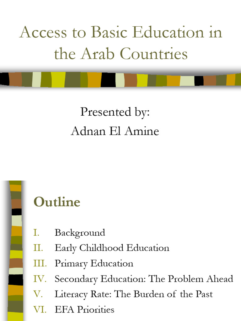 Arab Countries' Basic Education Access | PDF | Arab World