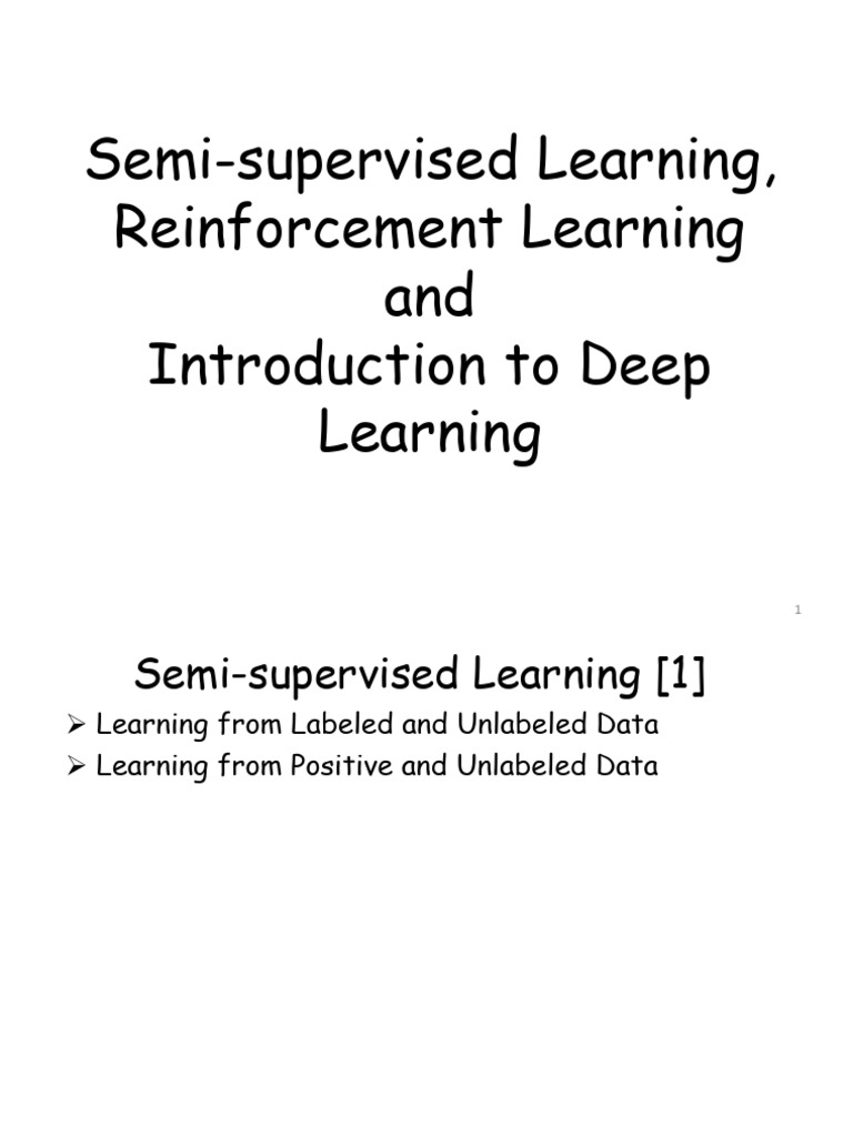 SSL, RL and Intro to Deep Learning | PDF | Statistical Classification ...