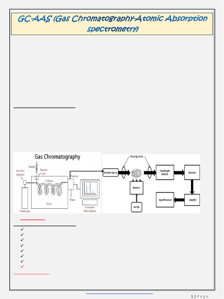 Gas Chromatography-Atomic Absorption Analysis | PDF | Gas ...