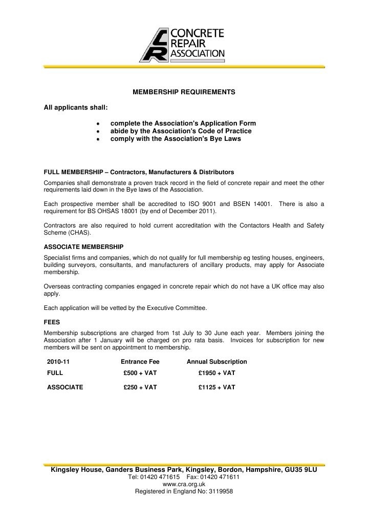 Membership Requirements | PDF