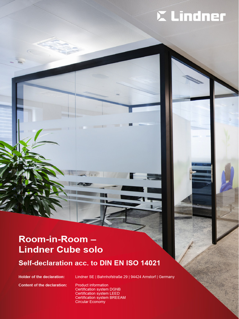 Lindner Cube Solo Room-in-Room Declaration | PDF | Door | Materials