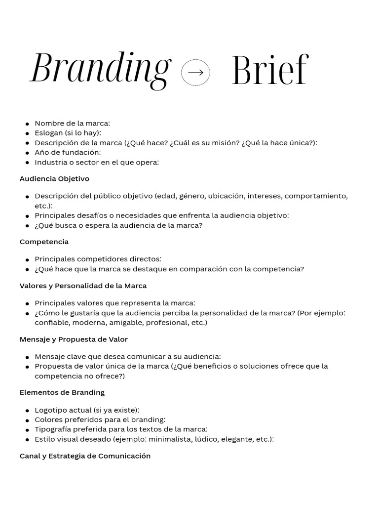 Branding Brief | PDF