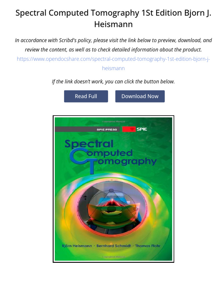 Spectral Computed Tomography 1st Edition Bjorn J. Heismann digital ...