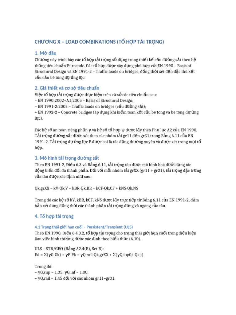 Chapter Load Combinations Railway Bridge en v3 READY | PDF