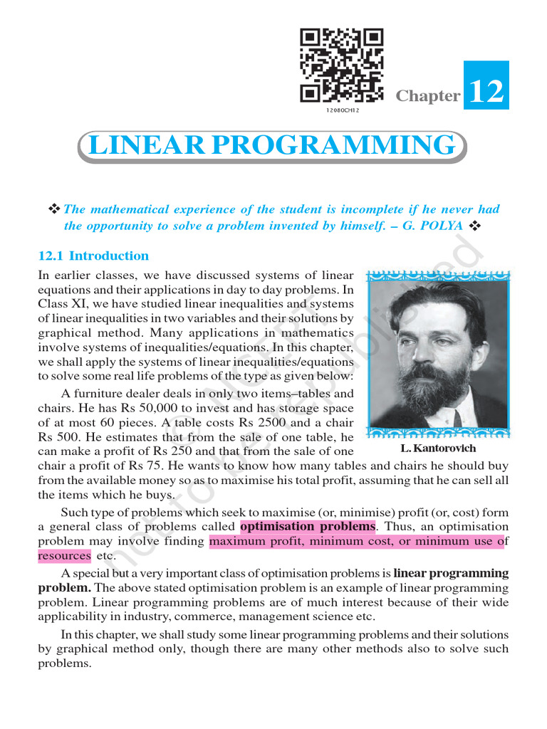 Linear Programming | PDF | Linear Programming | Mathematical Optimization