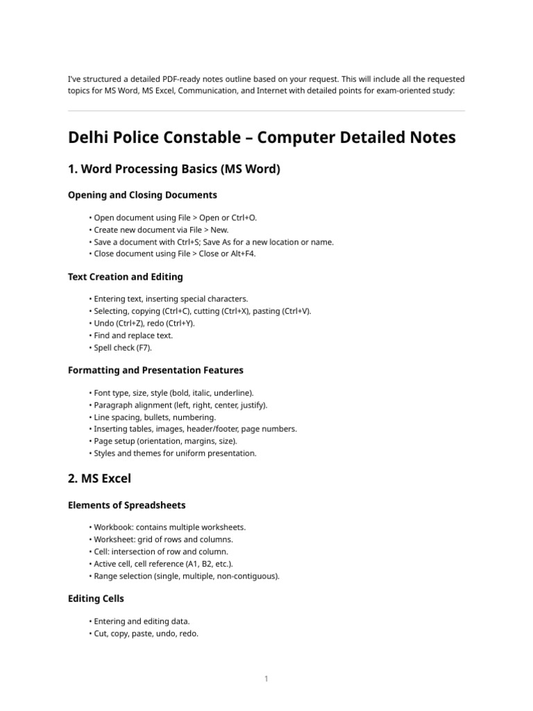 Computer Detailed Notes PDF | PDF | World Wide Web | Internet & Web