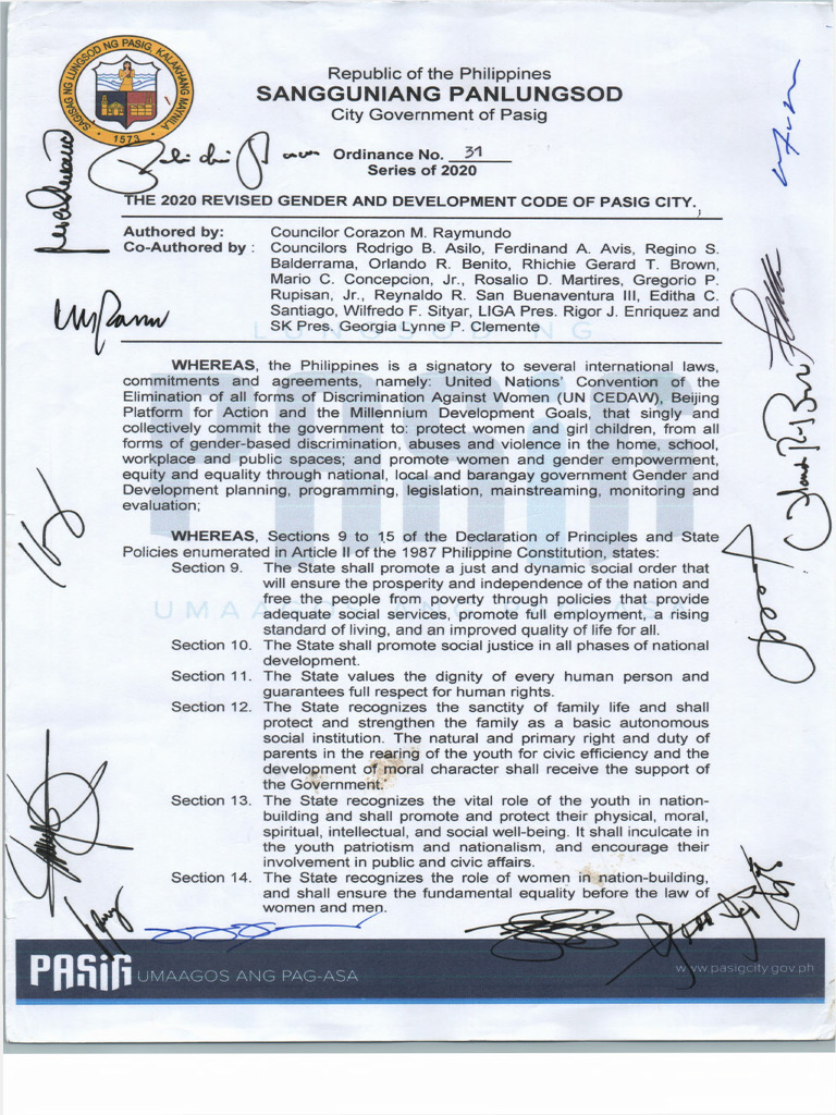 Gender and Development Code | PDF