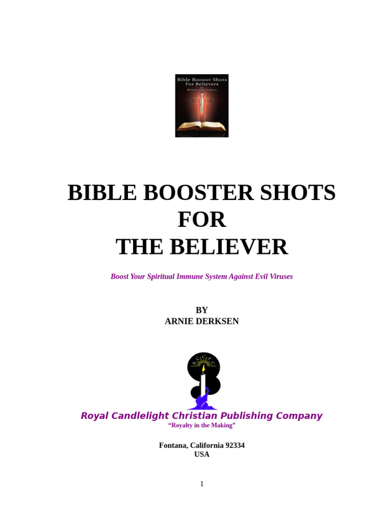 Edited Bible Booster Shots For The Believer | PDF | Spiritual Gift | Jesus