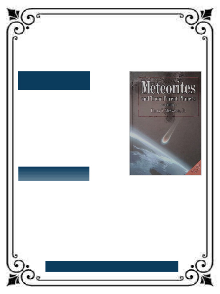 Meteorites and their Parent Planets 2nd Edition Harry Y. Mcsween Jr ...