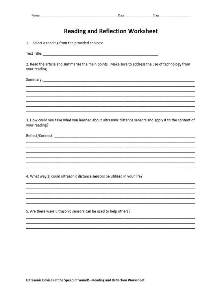 Mis 2227 Ultrasonics Reading Reflection Worksheet | PDF | Chess Theory ...