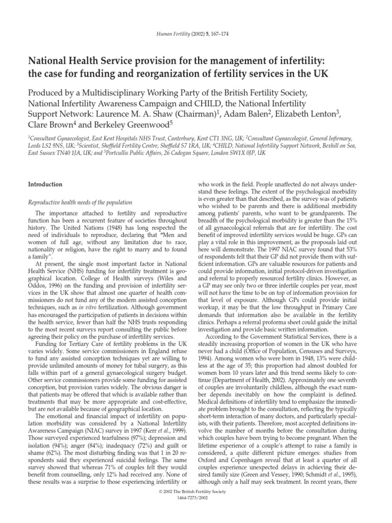 RCOG Infertility | PDF | Infertility | In Vitro Fertilisation