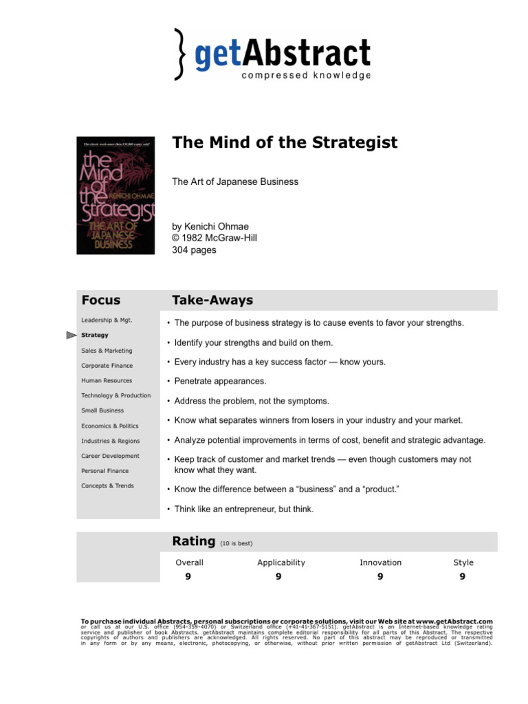 Japanese Business Strategy Insights | PDF | Strategic Management ...