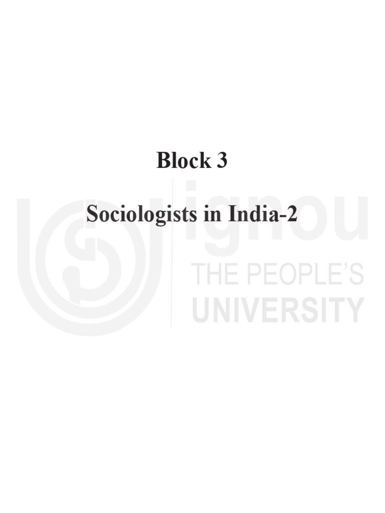 Indian Sociologists (Thinkers) - 2 | PDF | Mahabharata