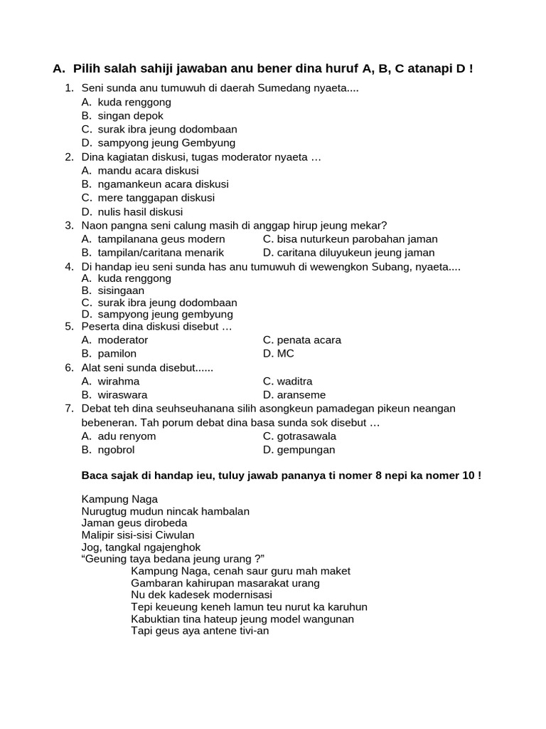 Latihan PAT Basun 8 (1) | PDF