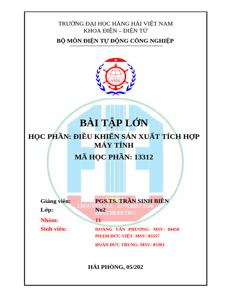 (Update) Bài Tập Lớn-Điều Khiển Sản Xuất Tích Hợp Máy Tính-Nhóm 11-2023 ...
