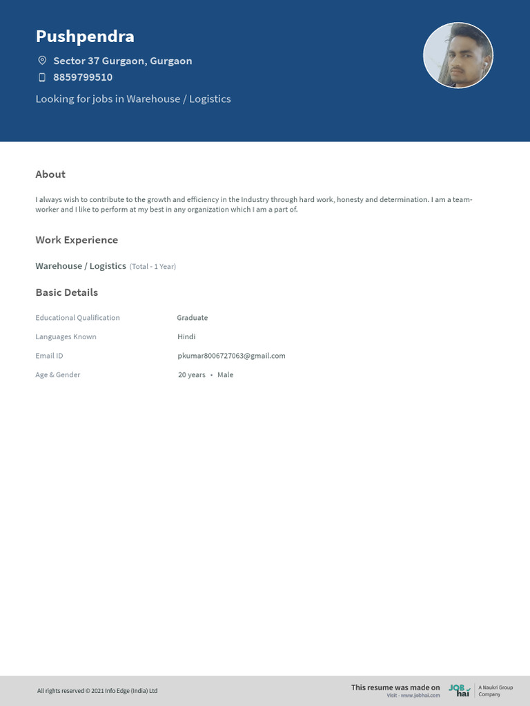 Pushpendra CV | PDF